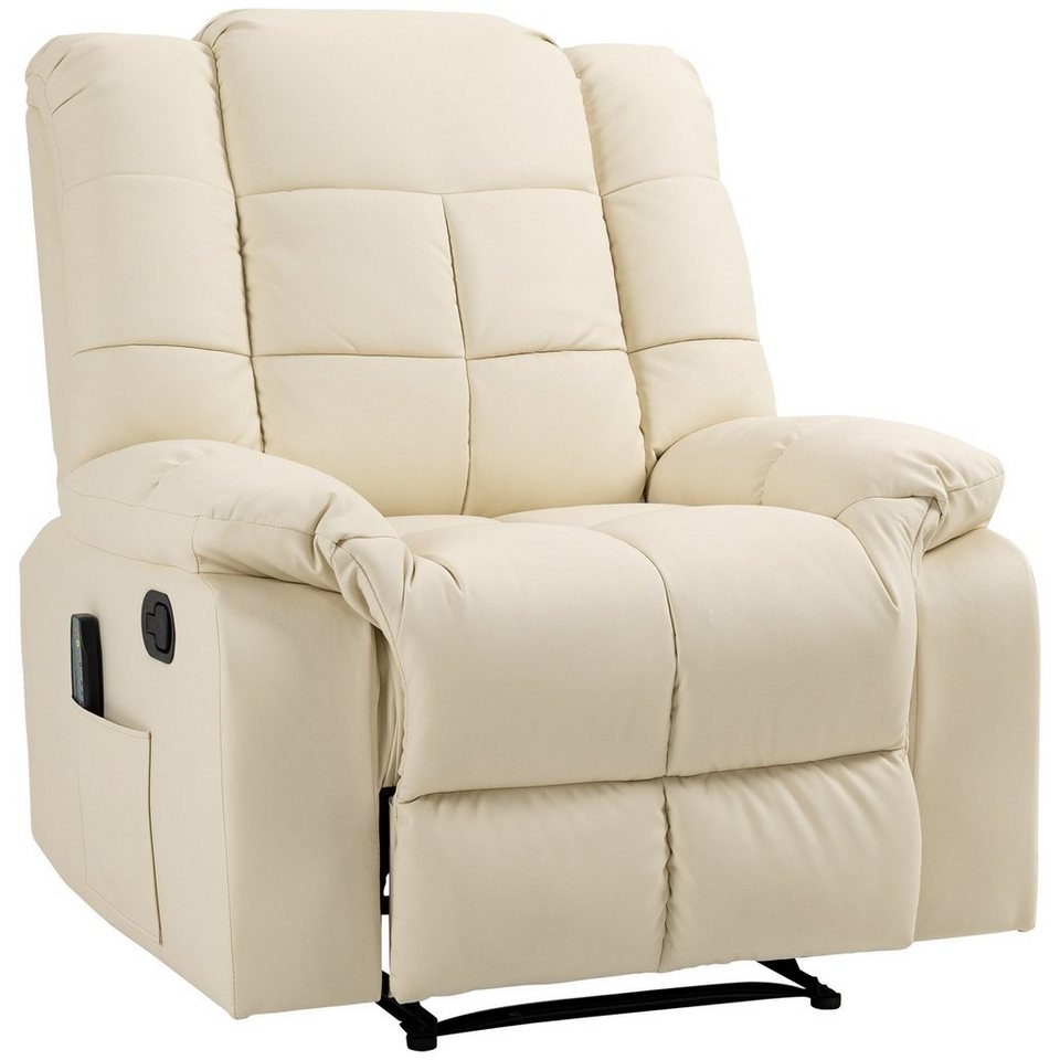 Homcom Massagesessel Mit 8 Vibrationspunkten Aus Kunstleder 94 X 99 X